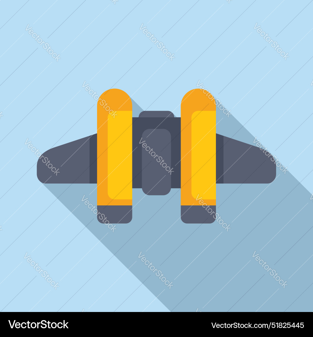 Inflatable life jacket with signal lights Vector Image