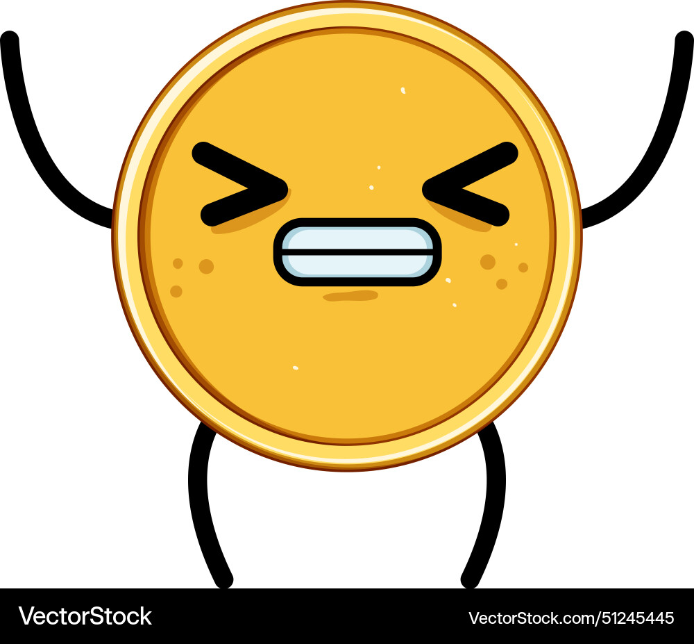 Man coin character cartoon Royalty Free Vector Image