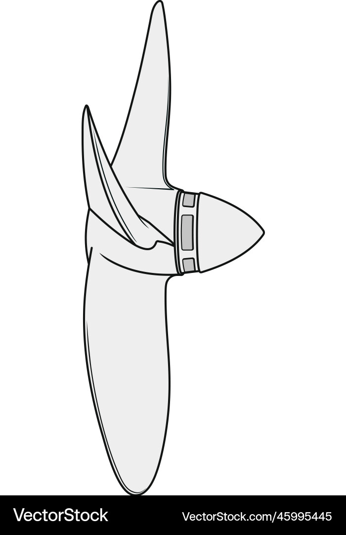 Marine Propeller Side View Royalty Free Vector Image