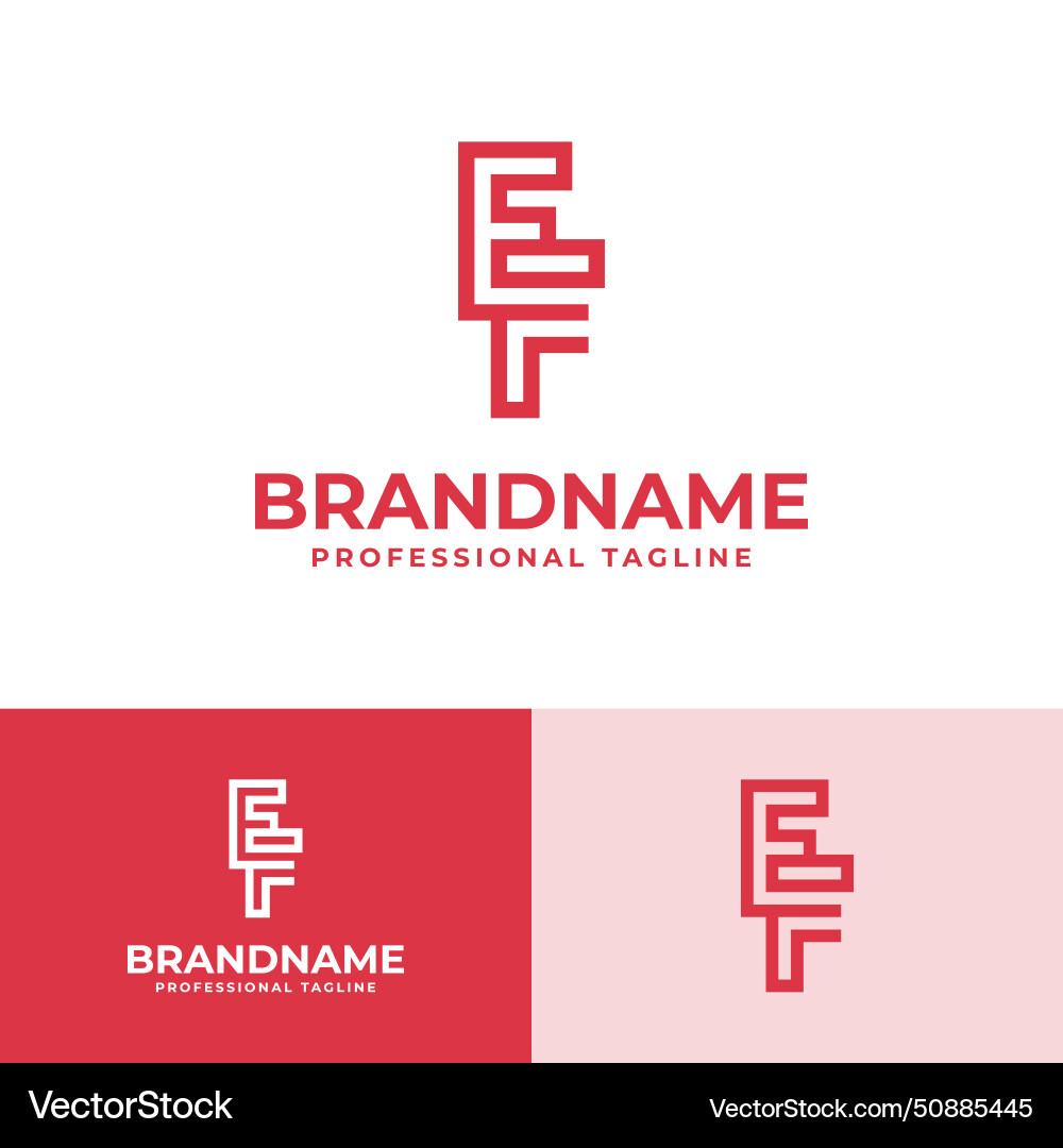 Modern initials ef logo suitable for business Vector Image