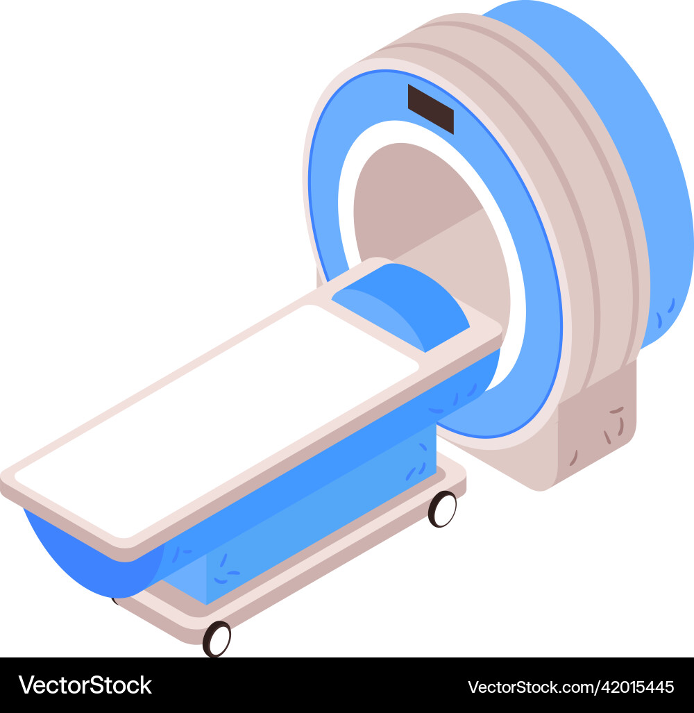 Neurological mri scanner composition Royalty Free Vector