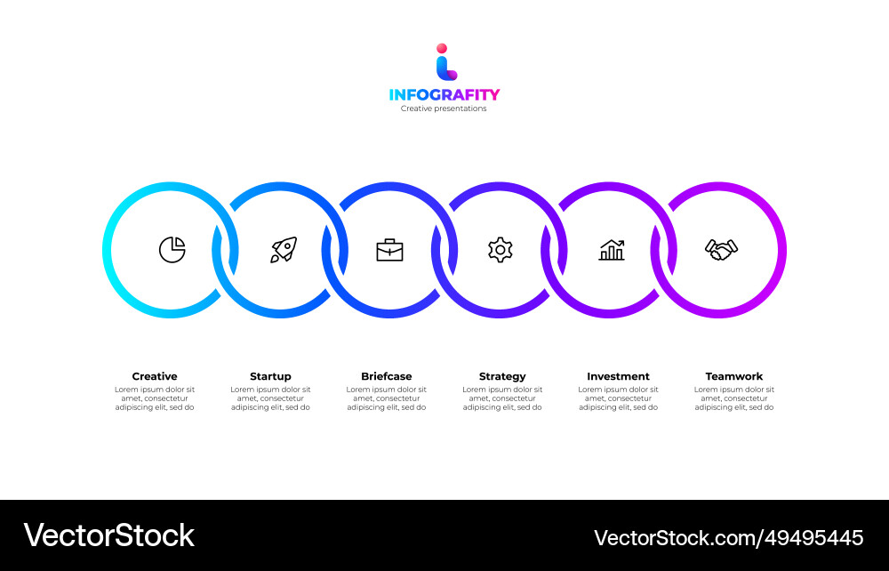 Process Timeline Rings Royalty Free Vector Image