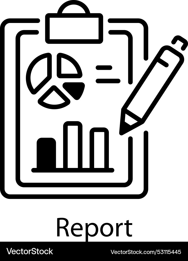 Report Royalty Free Vector Image - VectorStock