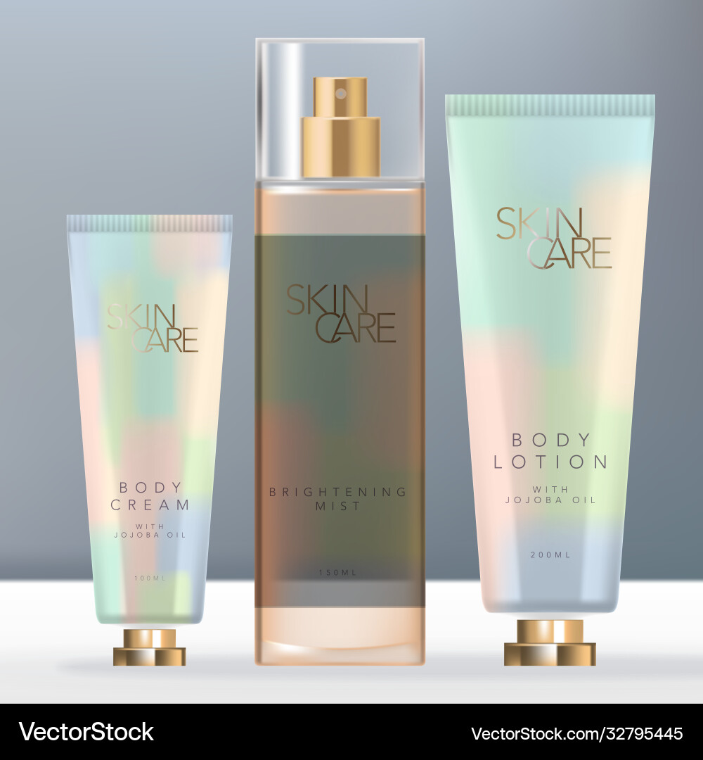 Skin Care Bottle Collection Royalty Free Vector Image