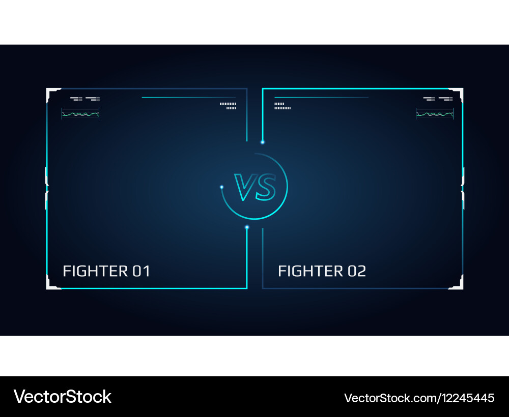 Versus screen design announcement of a two Vector Image