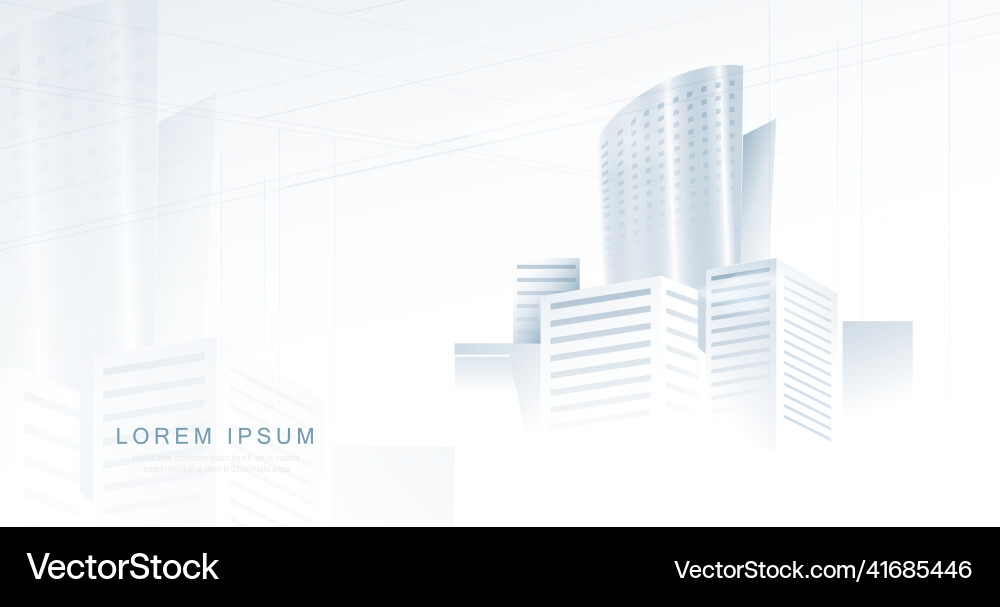 3d architecture building construction perspective Vector Image