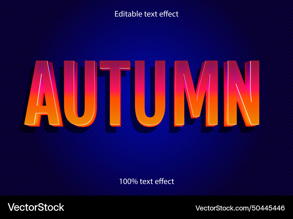 Autumn text effect Royalty Free Vector Image - VectorStock