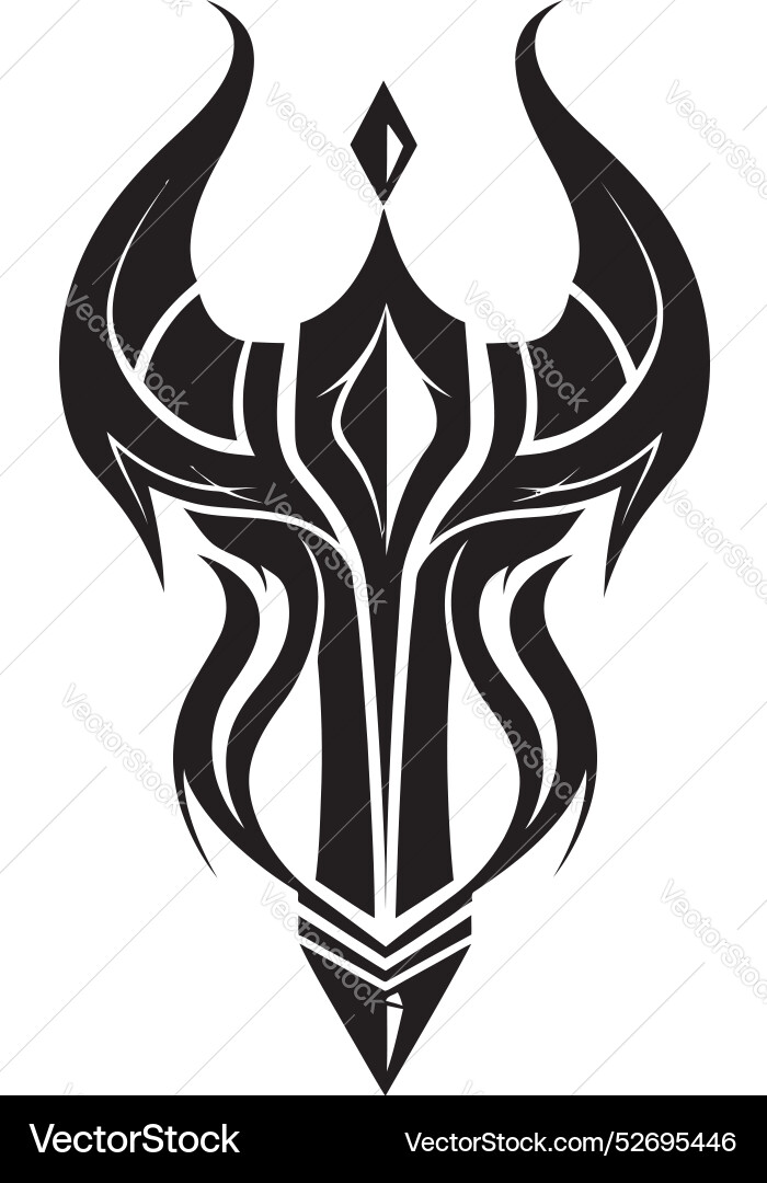 Crusaders conquest battle axe emblem graphic Vector Image