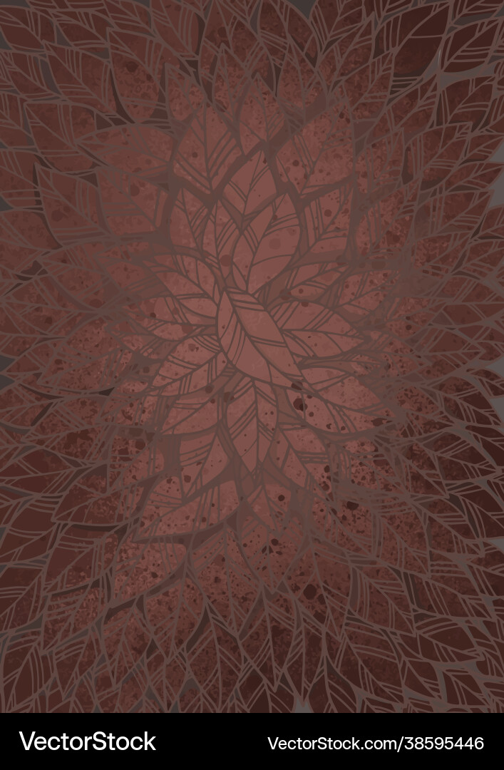 Doodle fall leaves texture background Royalty Free Vector