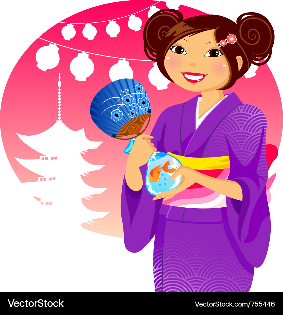 Japanese festival Royalty Free Vector Image - VectorStock