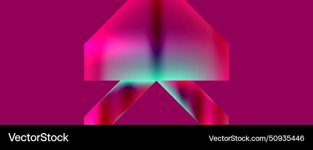 Neon color abstract geometric shapes background Vector Image