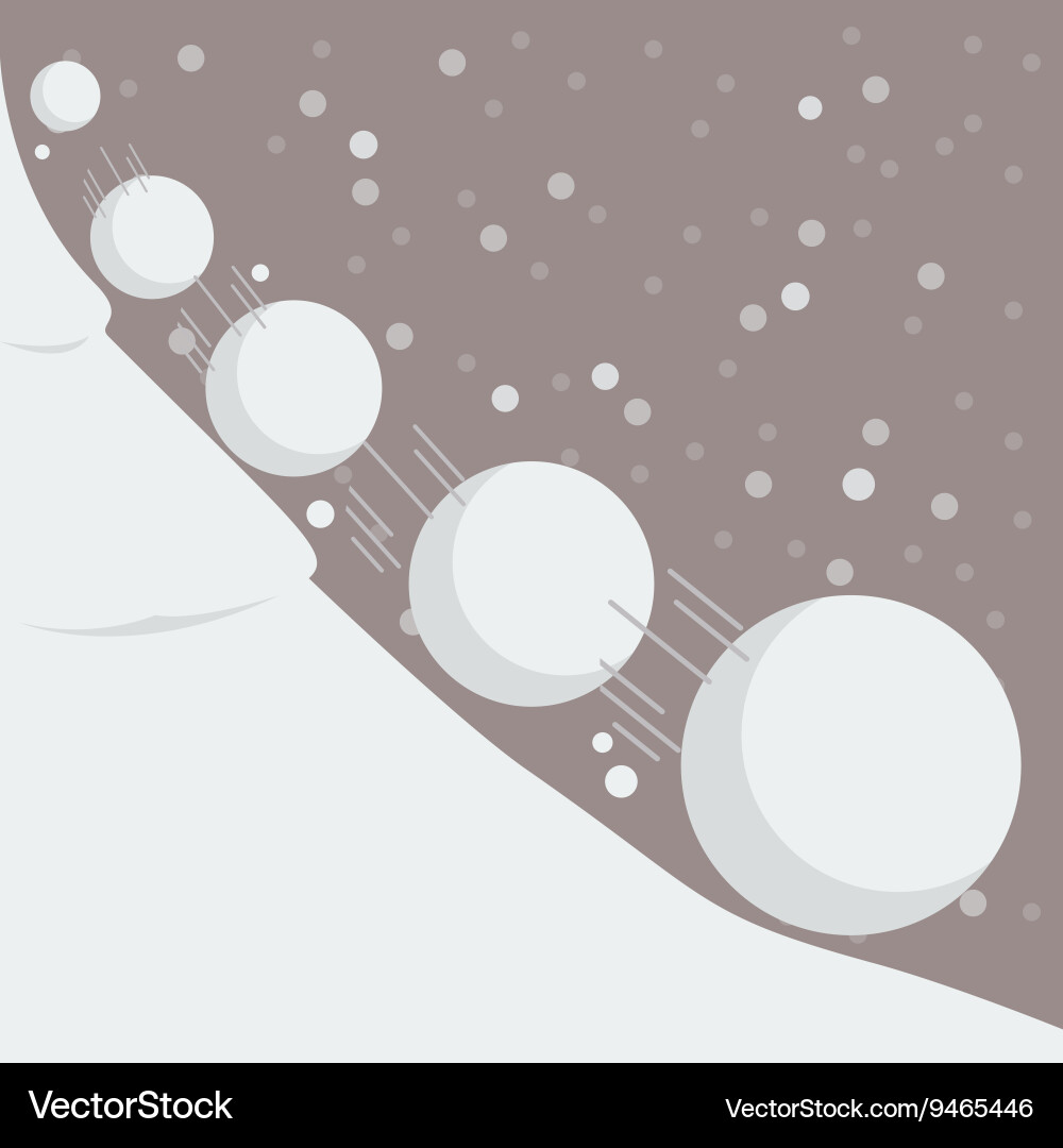 Snowball effect Royalty Free Vector Image - VectorStock