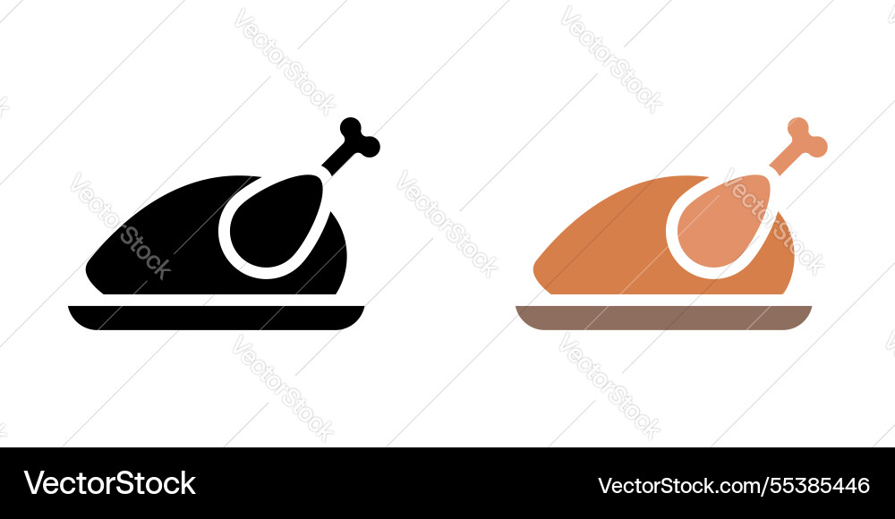 Turkey icons pack in black and colored version Vector Image