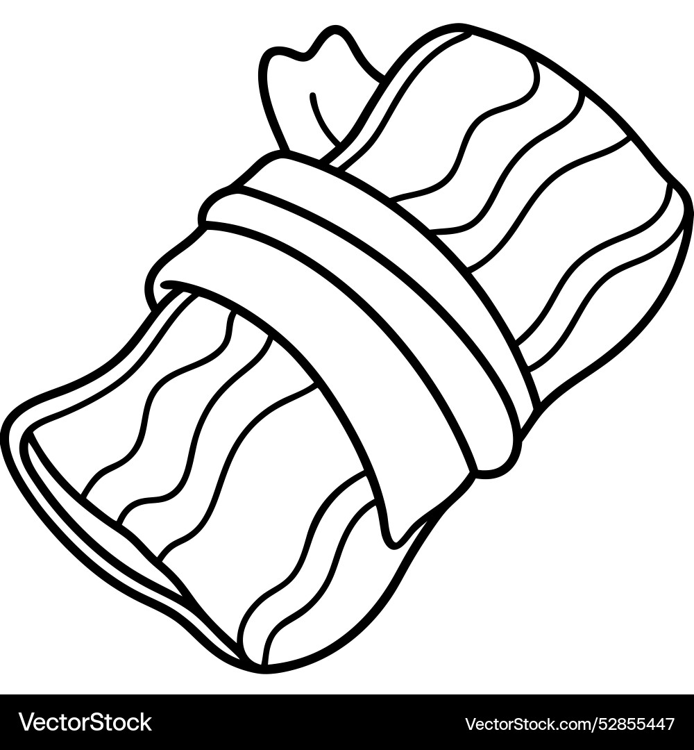 Bacon wrapped Royalty Free Vector Image - VectorStock