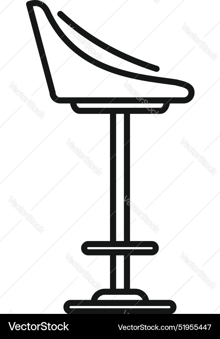 Modern bar stool standing on single leg Royalty Free Vector