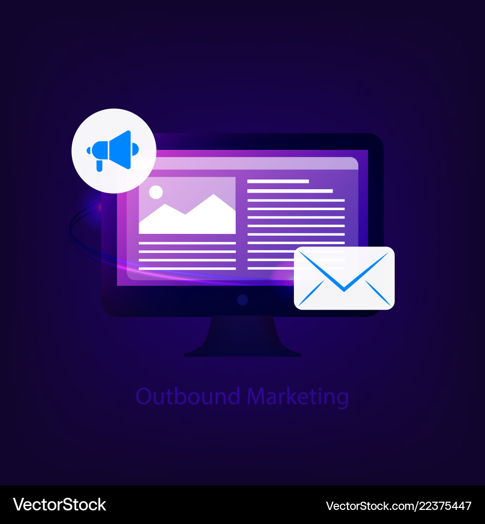 Outbound Marketing Strategy Royalty Free Vector Image