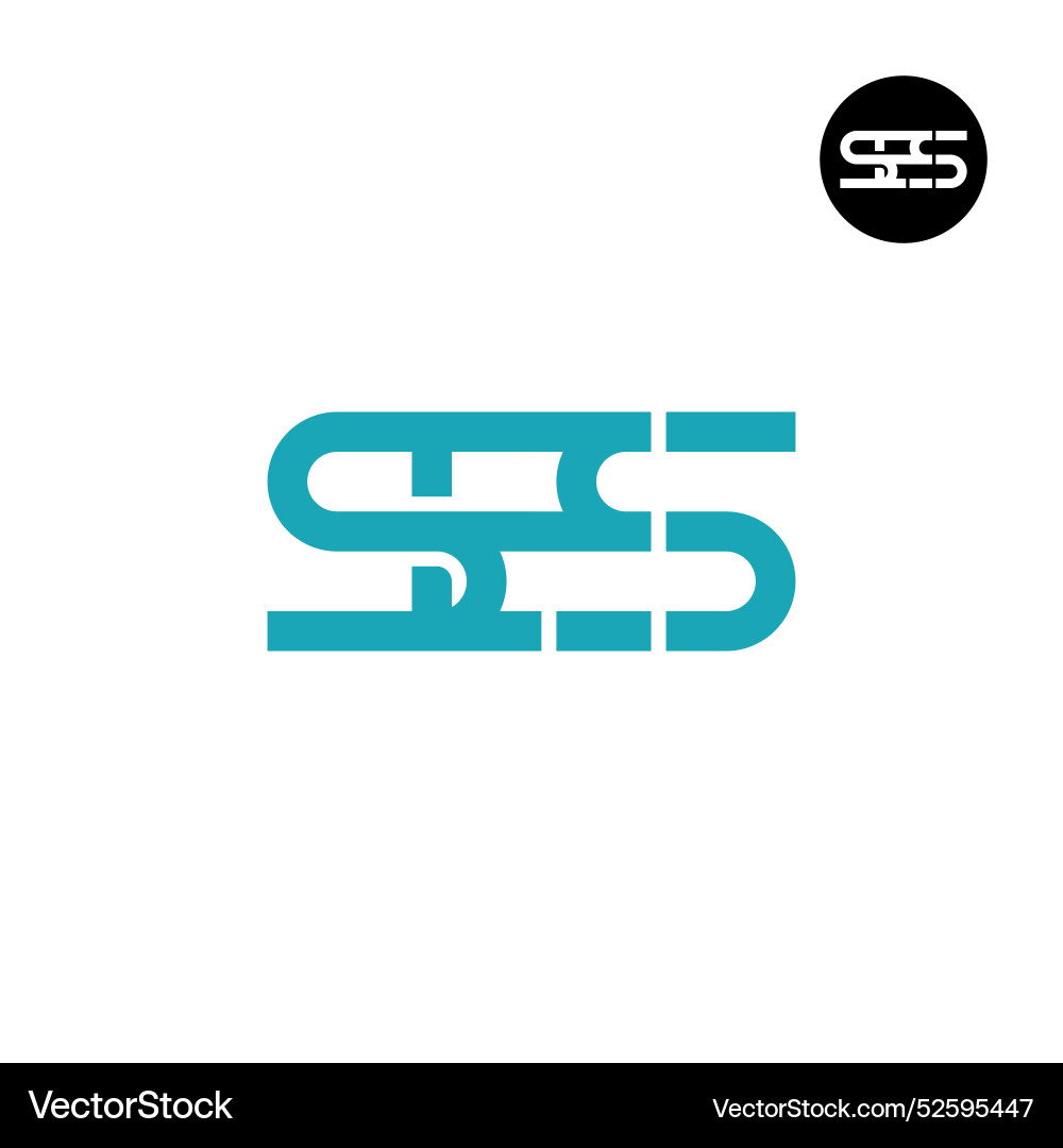 Ses logo letter monogram design Royalty Free Vector Image
