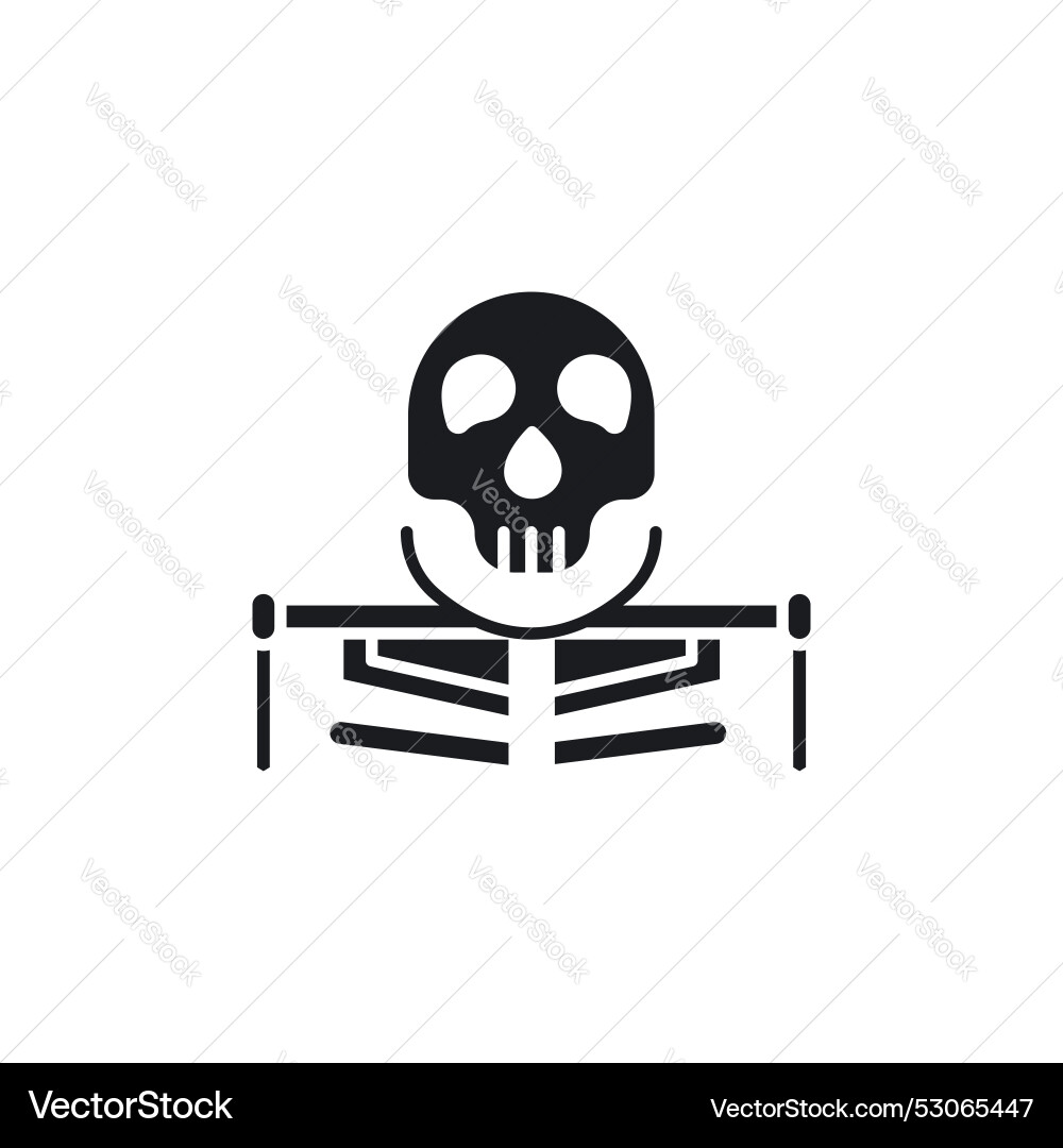 Skeleton icon isolated on white background Vector Image