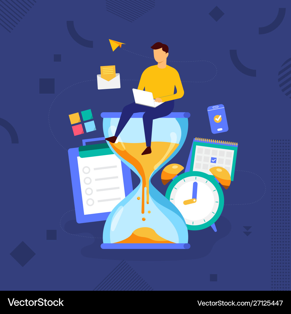 Time management Royalty Free Vector Image - VectorStock