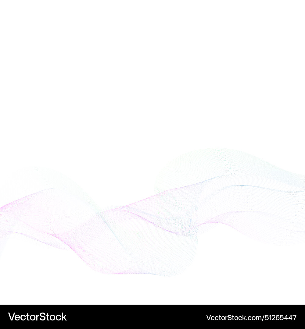 Transparent wavy lines in rainbow colors Vector Image