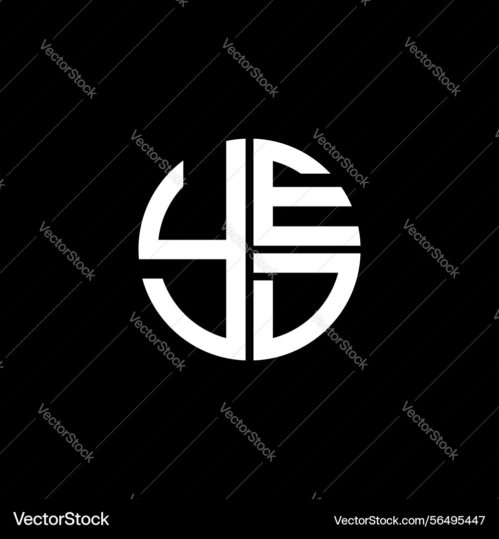 Yed logo icon monogram yedletter Royalty Free Vector Image