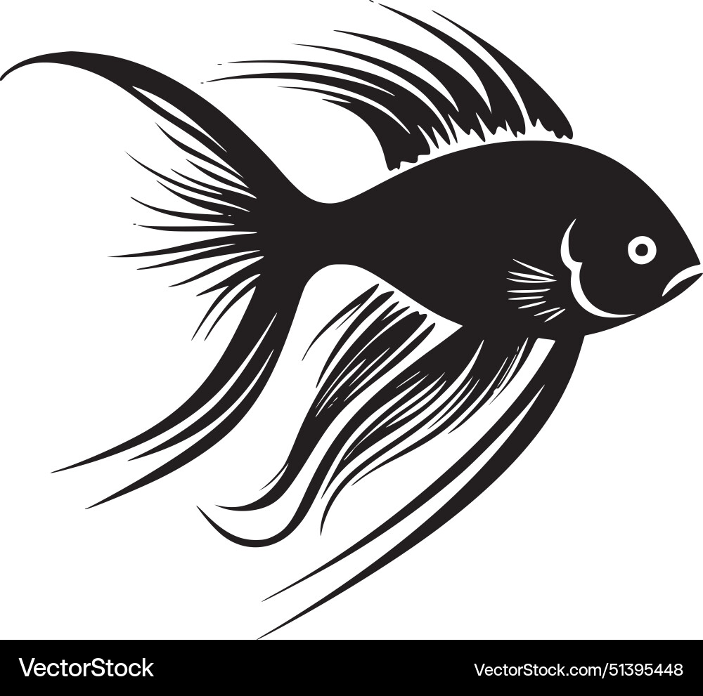 Angelfish - minimalist and flat logo Royalty Free Vector