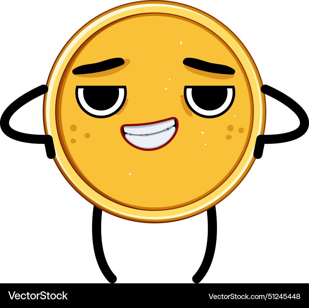 Cash coin character cartoon Royalty Free Vector Image