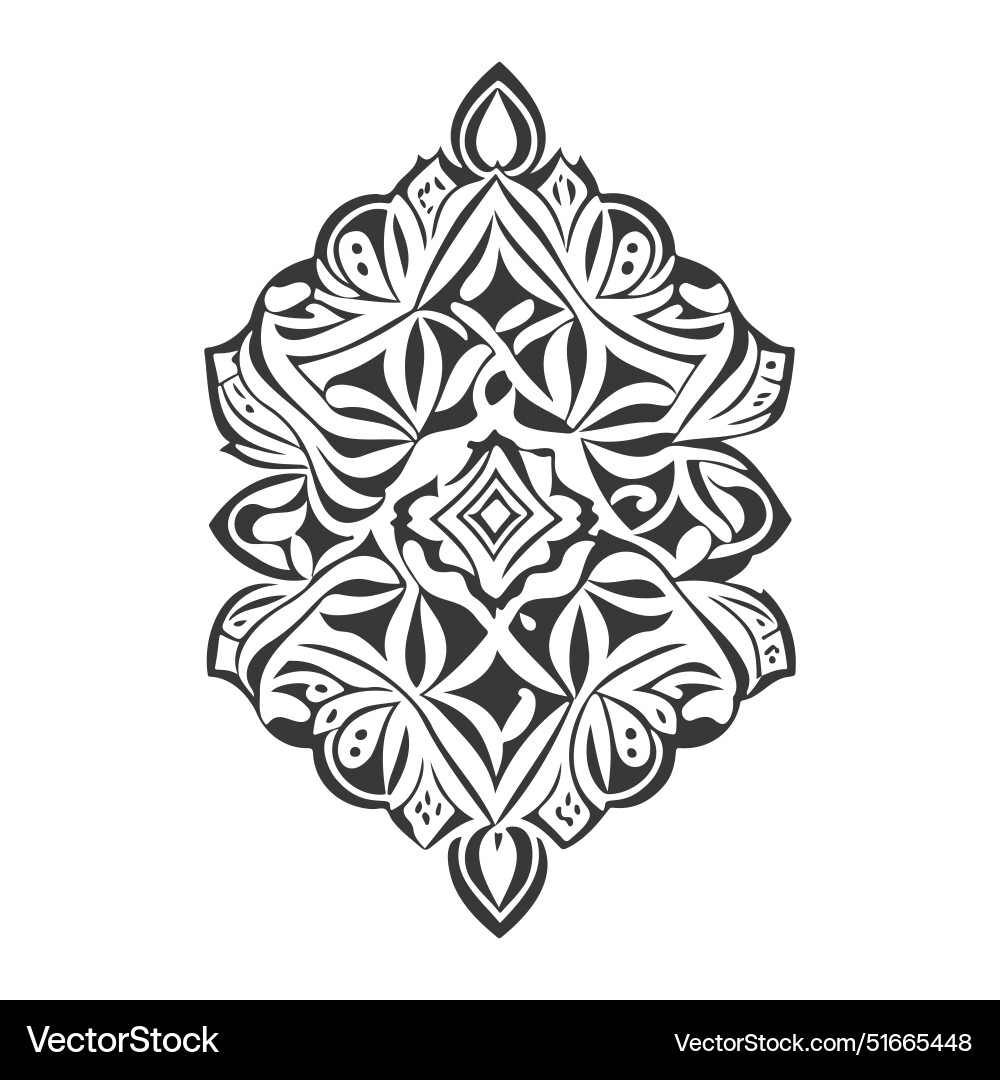 Diamond pattern ornament batik design grey Vector Image