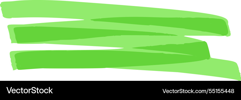 Green color smooth crayon underline Royalty Free Vector