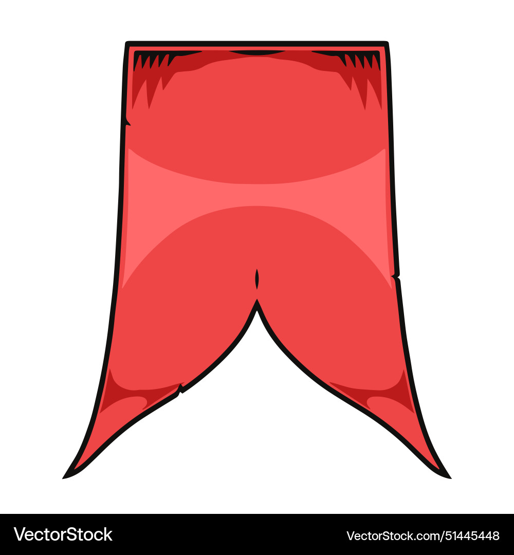 Heraldic flag red vintage sticker Royalty Free Vector Image