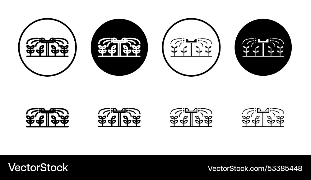 Irrigation icon logo set Royalty Free Vector Image