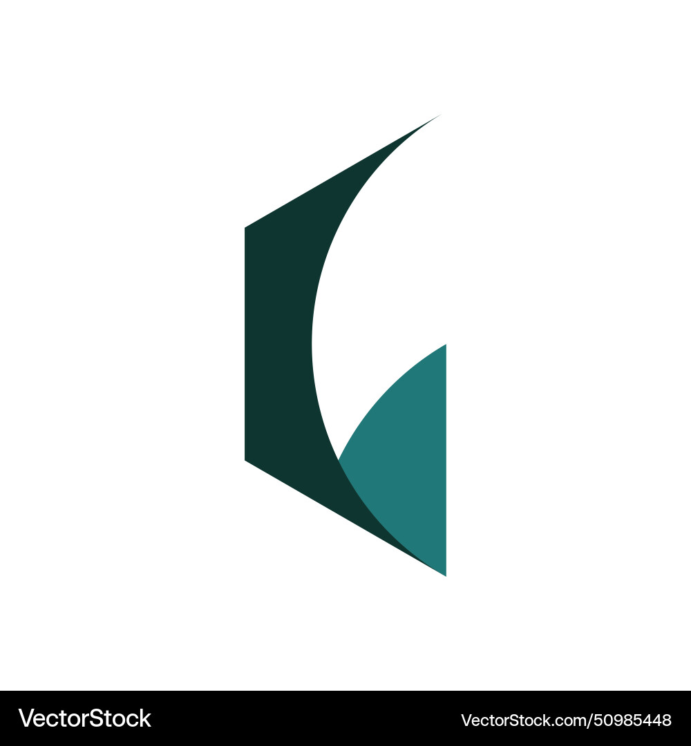 Logo letter l icon dark green symbol Royalty Free Vector
