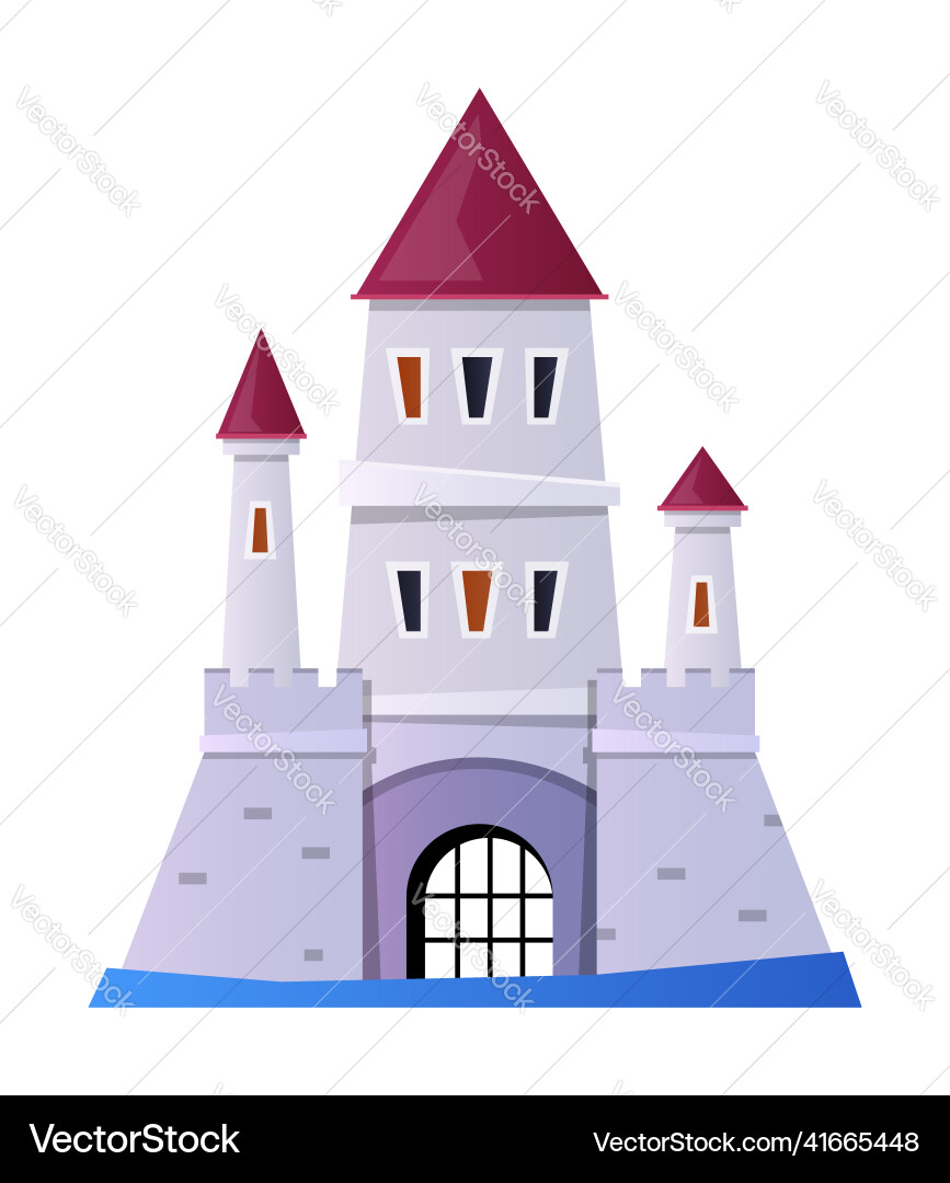 Moat fortress - flat design style object on white Vector Image