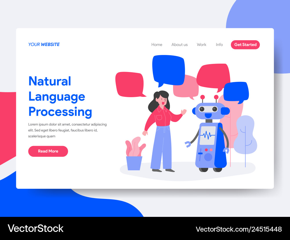 Natural language processing concept Royalty Free Vector
