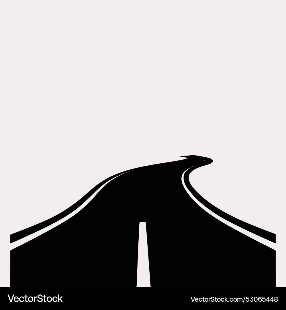 Road silhouette on a white background Royalty Free Vector