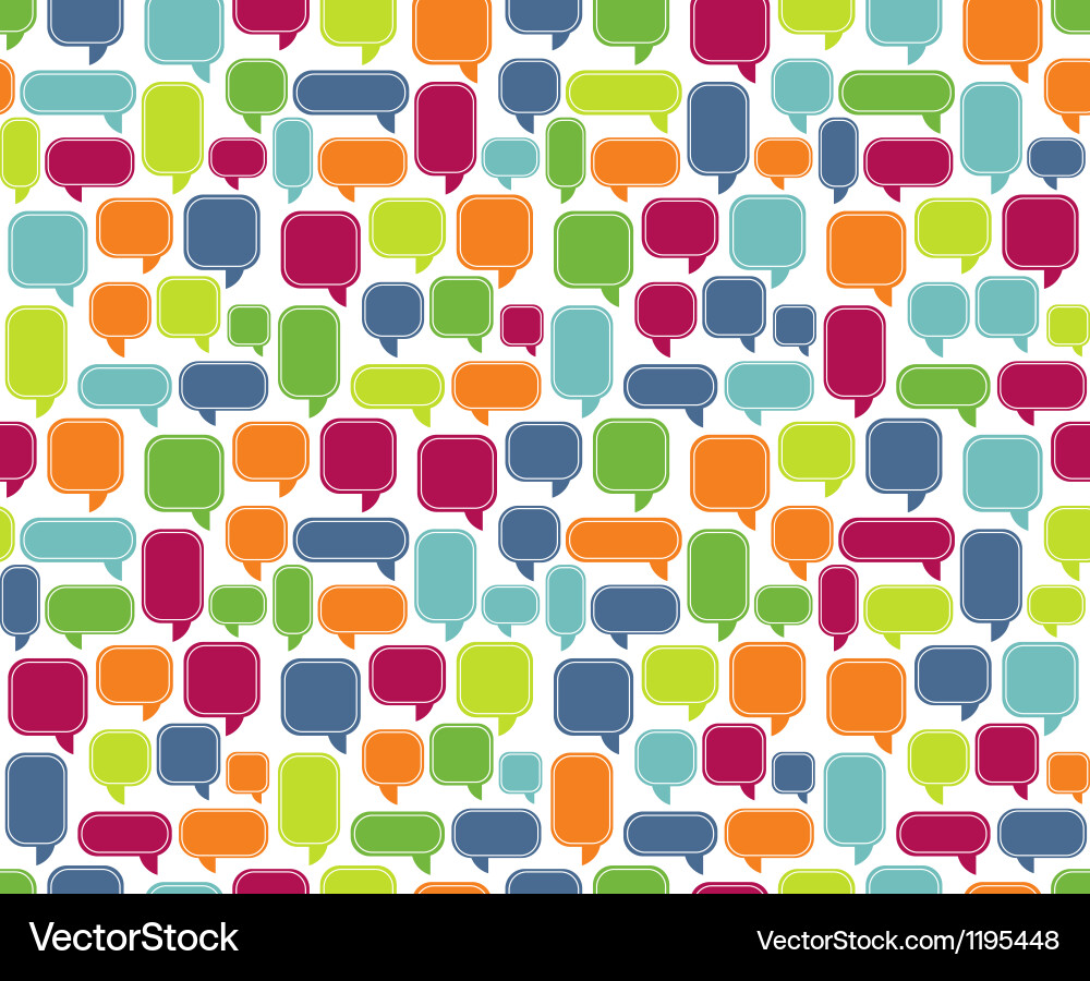 Seamless comments background Royalty Free Vector Image