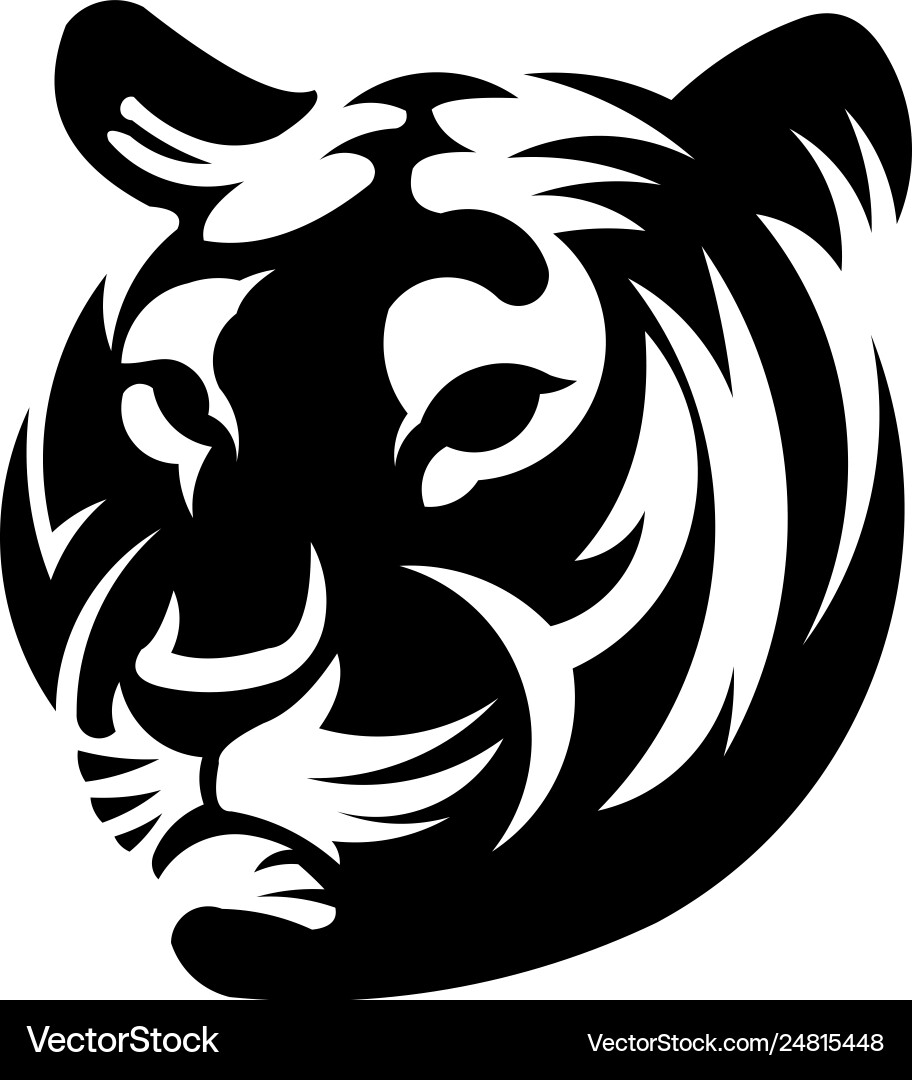 Tiger head face Royalty Free Vector Image - VectorStock