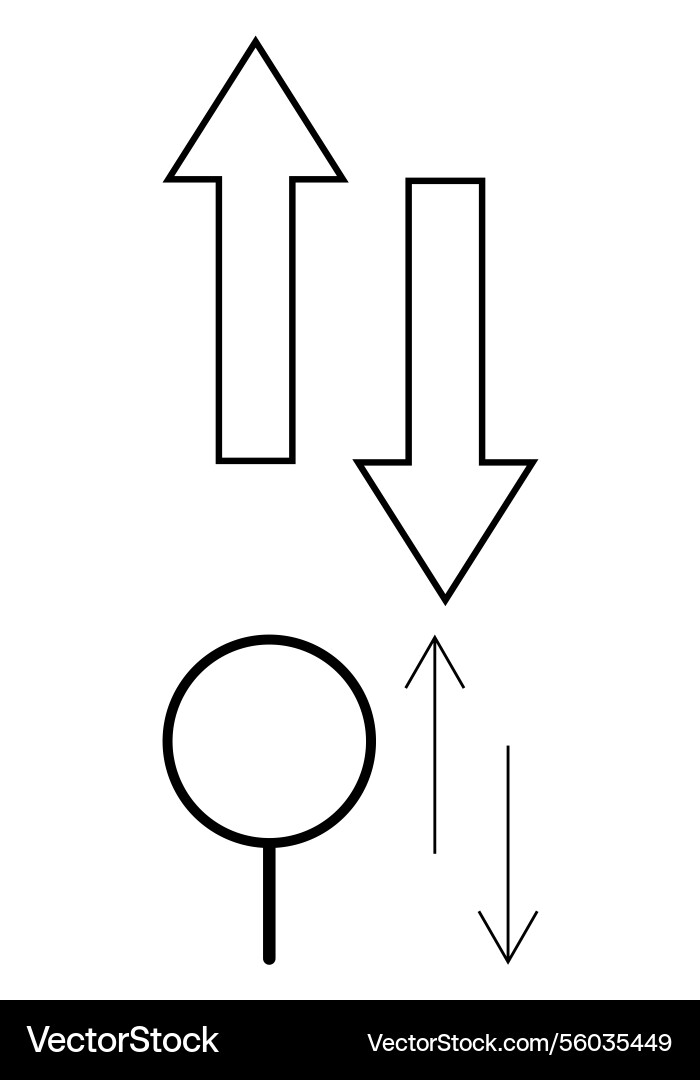 Abstract arrow shapes conveying directional Vector Image