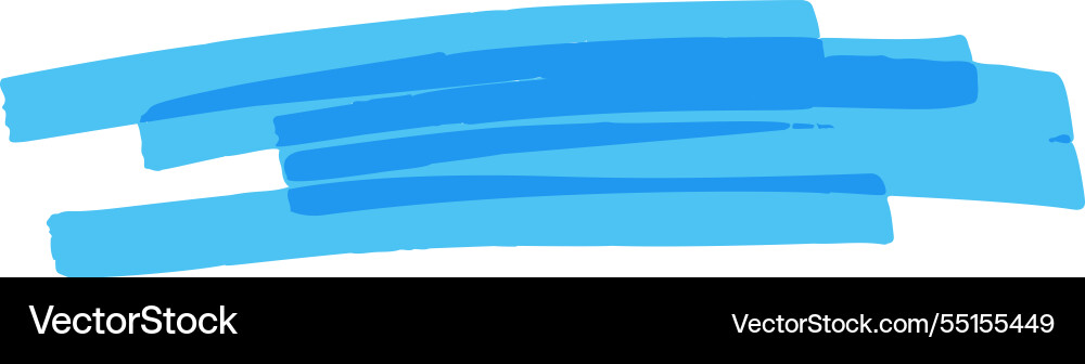 Blue highlight marker stroke design Royalty Free Vector