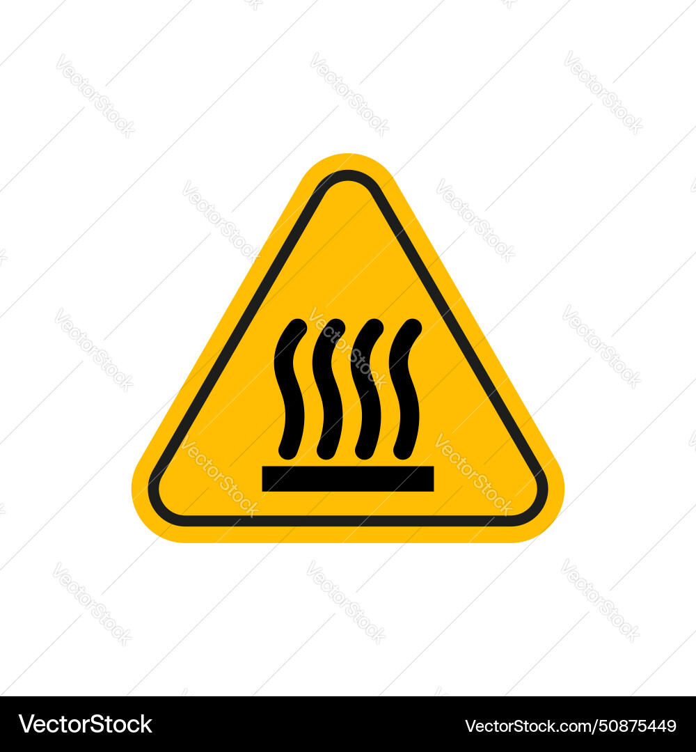 Caution hot surface sign dont touch heat burn Vector Image