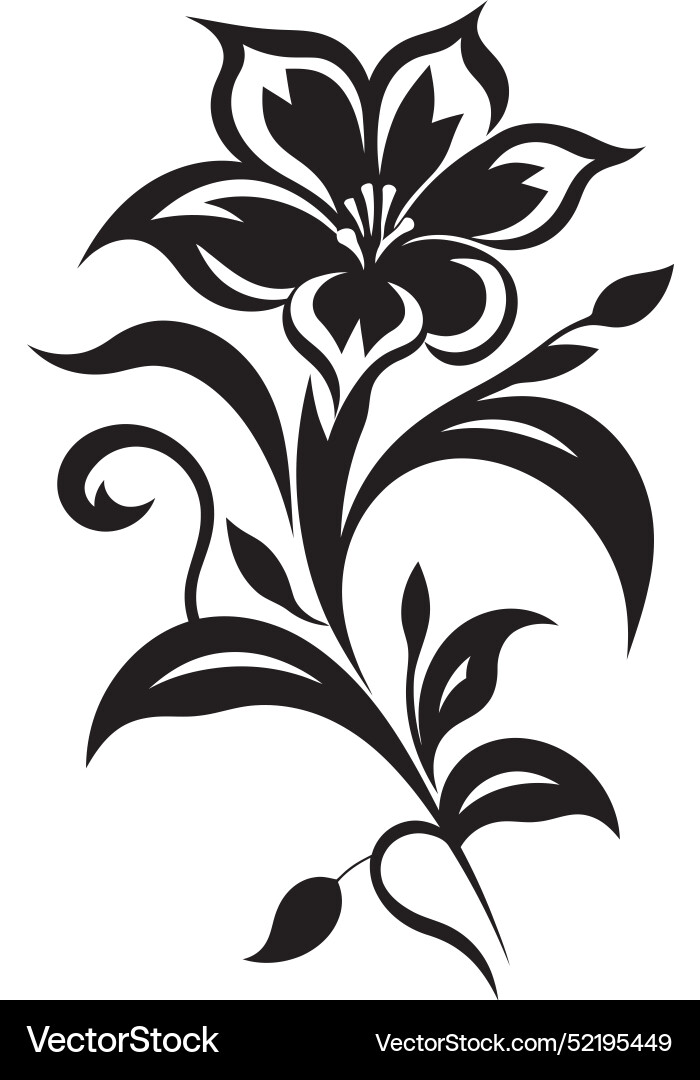 Floral harmony in stunning botan Royalty Free Vector Image