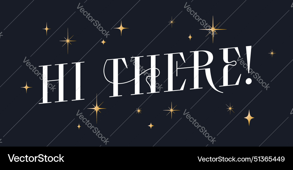 Hi there hello banner poster Royalty Free Vector Image