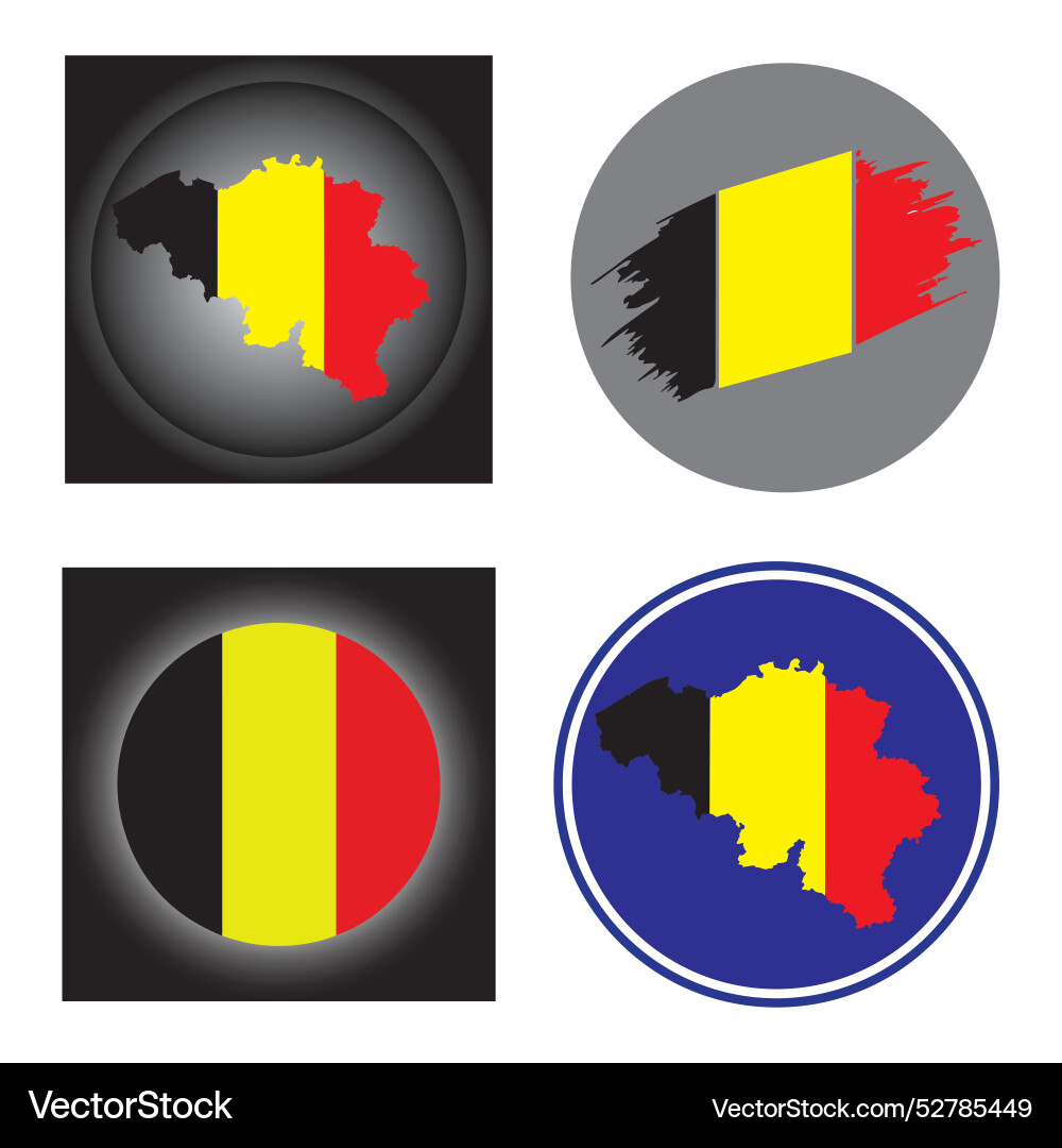 Icon belgium flag symbol design Royalty Free Vector Image