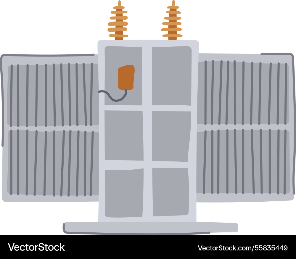 Impedance electrical transformer cartoon Vector Image