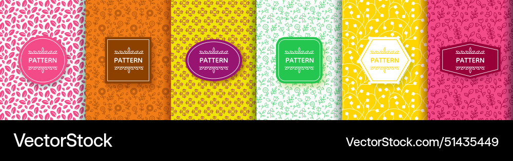 Leaf patterns flower tea background floral Vector Image