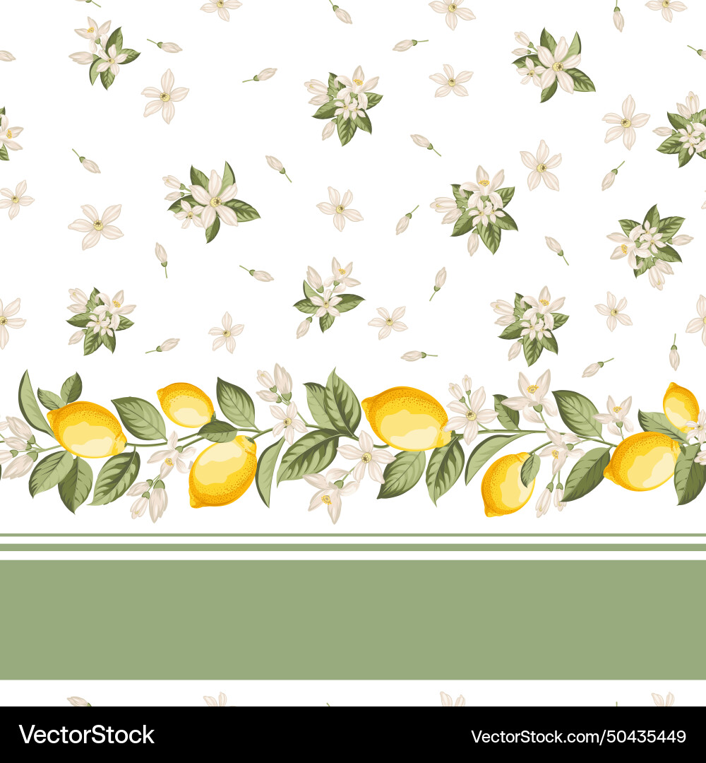 Lemon Citrus Pattern Royalty Free Vector Image