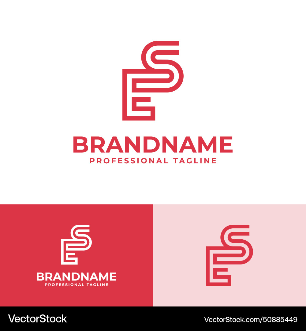 Modern initials es logo suitable for business Vector Image