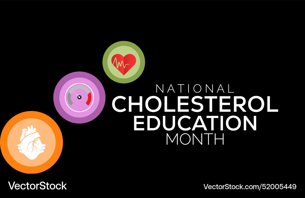 National cholesterol education month Royalty Free Vector
