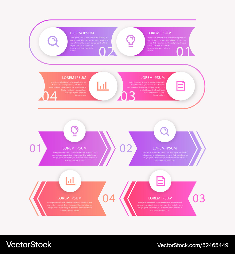Process template for infographic Royalty Free Vector Image