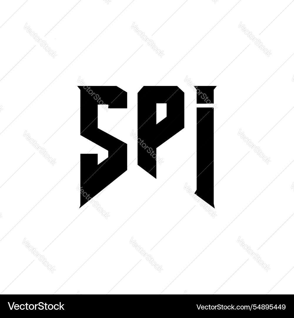 Spi letter logo design for technology company Vector Image